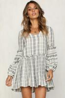 China Women Clothing 2018 Long Sleeve Cotton Summer Casual Dresses for sale