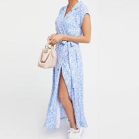 China Wholesale 100% Rayon Women's Summer Maxi Dress with Customized Size and Breathable Fabric for sale