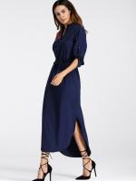 China Mexican Embroidered Side Split Belt Dress for sale