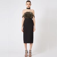 China Lancai wholesale off shoulder midi dress for sale
