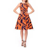 China Women Sleeveless Casual Print Dress for sale