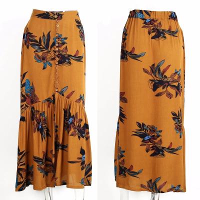 China 2018 New Design High Waist Printed Long Skirt Women Ladies Casual Fashion Bodycon for sale
