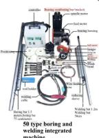 China Manual feed boring machine, intelligent portable welding boring machine, excavator, electric welding and line boring machine, boring machine, excavator maintenance tool for sale