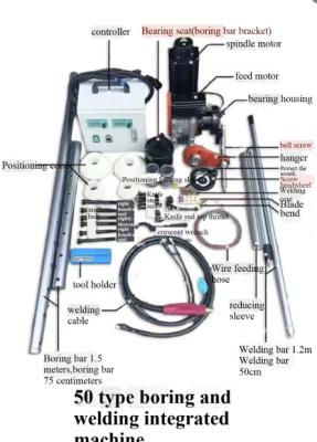 China Manual feed boring machine, intelligent portable welding boring machine, excavator, electric welding and line boring machine, boring machine, excavator maintenance tool for sale