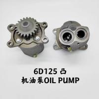 China Multiple brands of diesel engine lubricating oil pump 4TNV88 4TNV94/4TNV98 6D34 D12D 6D125 flat 6D125 convex 4M50 6D16/59T J08E J05E engine oil pump engine parts for sale