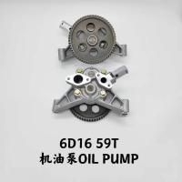 China Multiple brands of diesel engine lubricating oil pump 4TNV88 4TNV94/4TNV98 6D34 D12D 6D125 flat 6D125 convex 4M50 6D16/59T J08E J05E engine oil pump engine parts for sale