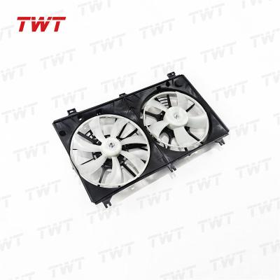 China TWT 16363-50040 16711-0H060 Dual Radiator Condenser Cooling Shroud Fan Assembly 1671131600 for Toyota Lexus IS2###/3### for sale