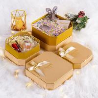 China Pink Custom Printing Corrugated Packaging Gift Box with Ribbon for sale