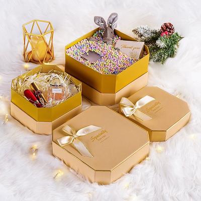 China Pink Custom Printing Corrugated Packaging Gift Box with Ribbon for sale