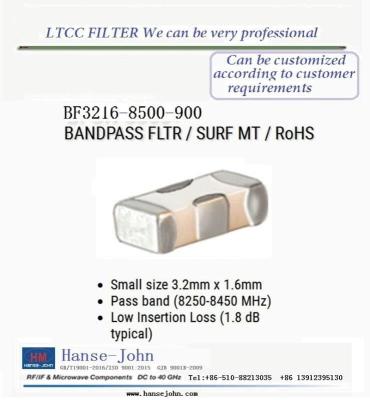 China LTCC 38 MHz Bandpass Filter Customized for 5G Millimeter Wave Communication for sale
