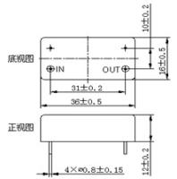 China 124.8MHz Crystal Filter LST124.8M70B 3dB Bandwidth ±35kHz 50 Ohm for Communication for sale