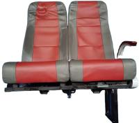 China Bus Parts 7204-00440 Double Seat/Group Red Passenger Seat for Zhongtong Bus Year 2005- for sale