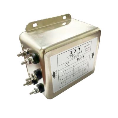 China Three-Phase Four-Wire Power Filter Inverter EMI Servo Purifier CW12C-3A-S Bolt-Mounted for sale