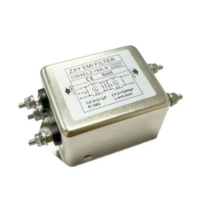 China 115/250V High Performance Filter CW4EL2-16A-S Bolt Purification Power EMI Filter for sale