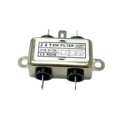 China CW1B-3A-T05 Power EMI Filter 4-Pin Soldering Metal Noise Suppressor Electromagnetic Interference for sale