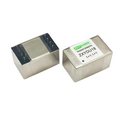 China Square Horizontal 1+1:1+1 Permalloy Audio Isolation Transformer ZXYDU18 for sale