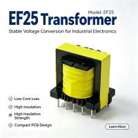China EF25 Pulse High Frequency Transformer with Thickened Insulated Wire and Ferrite Core for Pure Copper Winding for sale