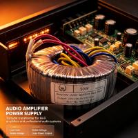 China 50W Toroidal Transformer 220V Input Low Noise Design for Hi-Fi Audio Amplifier and Professional Equipment for sale