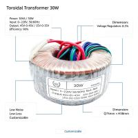 China 50W Toroidal Transformer 220V Input Low Noise Design for Hi-Fi Audio Amplifier and Professional Equipment for sale