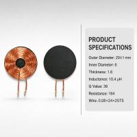 China G20 Wireless Charging Coil with 10.4uH Inductance and 20mm Outer Diameter Using Nano Crystalline Litz Wire for sale