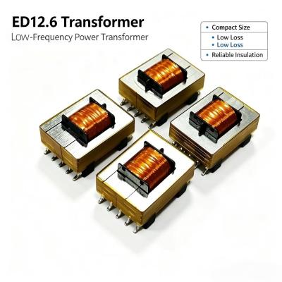 China ED12.6 Low Frequency Pin Through-Hole Isolation Power Transformer with High Permeability Silicon Steel Core for  Household Power Supply for sale