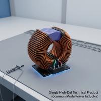 China High Current Toroidal Inductor with Flat Copper Wire and Fe-Si-Al Alloy Core for Photovoltaic Inverters (20kHz-100kHz) for sale