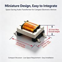 China ED8 Permalloy Nickel Steel Sheet Audio Isolation Transformer with 600Ω : 10KΩ Impedance Ratio for SMD Installation for sale