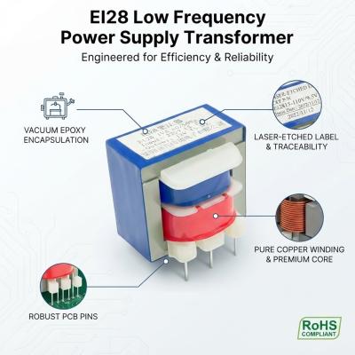 China EI28 220V to 15V Step Down Transformer Low Frequency Power Transformer with Z11 Silicon Steel Sheet for sale
