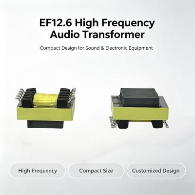China Customized Parameters EF12.6 Audio Transformer with Pure Copper Wire and EF12.6 Magnetic Core for High Frequency Applications for sale