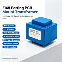 China EI48 Epoxy Potting Sealed PCB Mount Step-Down Transformer with 220V Input and 12V Output for Household Power Supply for sale