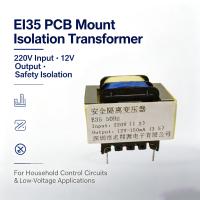 China EI35 PCB Mount Isolation Power Transformer 220V 50Hz Step‑down 12V 150mA Safety Isolation Transformer For Household Control Circuit for sale