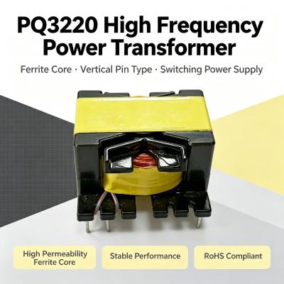 China PQ3220 Vertical Pin Type High Frequency Transformer with 50kHz ~ 200kHz for LED Power Supply for sale
