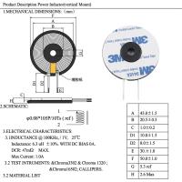 China G45 6.3uH Wireless Charging Coil Inductor with 45mm Diameter for 5W - 10W Power Transfer for sale