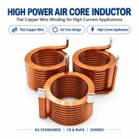 China High Current High Power Air Core Inductor with Flat Copper Wire Coil and Customized Parameters for sale