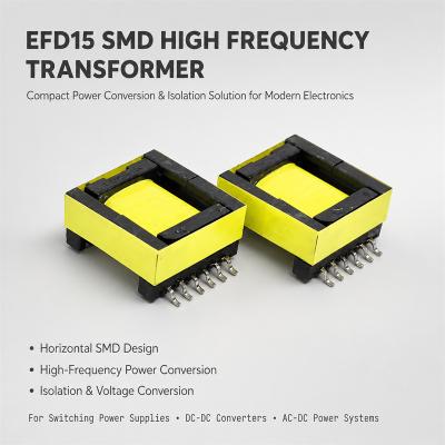 China EFD15 SMD High Frequency Transformer with Horizontal Mounting for Compact AC-DC Power Supply for sale
