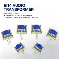 China EI14 600:600 Audio Isolation Transformer with Permalloy Core for PCB Mount Signal Coupling for sale
