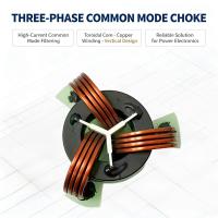 China 120A Toroidal Common Mode Choke with Vertical Mounting for EMI EMC Filtering for sale
