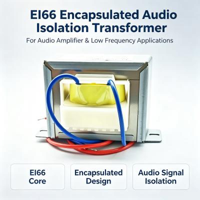 China EI66 Audio Transformer Encapsulated Isolation Transformer for Low Frequency Applications with Copper Wire for sale
