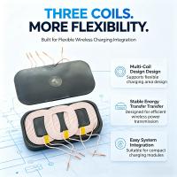 China 15W 25W 3-Coil Flat Winding Wireless Charging Transmitter Coil for Automotive and Wearables for sale