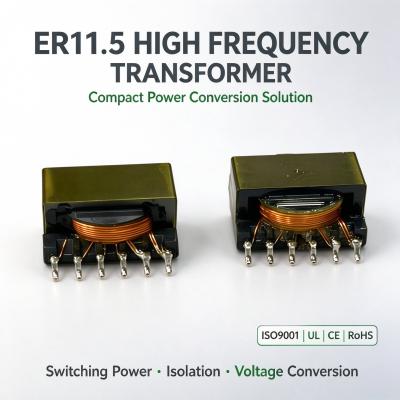 China ZXY ER11.5 Ferrite Core High Frequency Transformer for Power Conversion with Customizable Turns Ratio and Low Leakage Inductance for sale