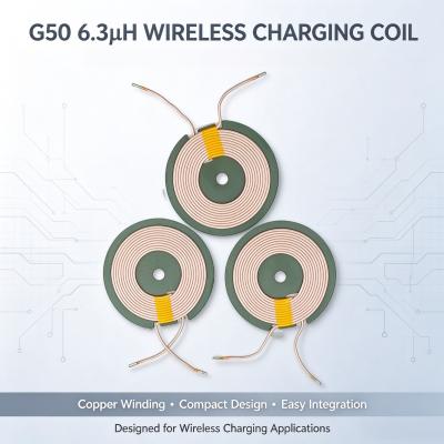 China ZXY G50 6.3uH Inductance High Q Factor Copper Wire Wireless Charging Coil for Qi Wireless Charging for sale