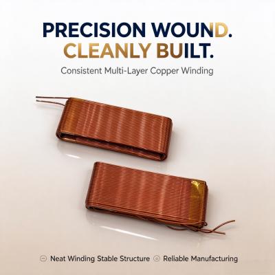 China Custom Flat Air Core Inductor Coil Precision Wound with Enameled Copper Wire for Electronic Components for sale