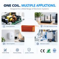 China Custom Flat Air Core Inductor Coil Precision Wound with Enameled Copper Wire for Electronic Components for sale
