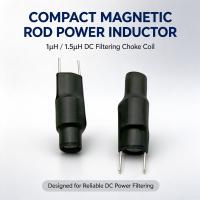 China 1μH 1.5μH Variable Magnetic Rod Power Inductor with Through-Hole Mounting for DC Filtering and Power Supply for sale