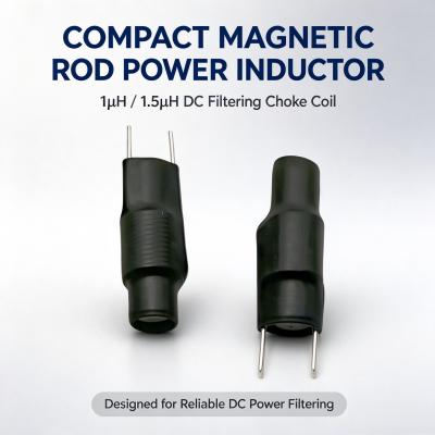 China 1μH 1.5μH Variable Magnetic Rod Power Inductor with Through-Hole Mounting for DC Filtering and Power Supply for sale