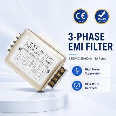 China 380V Three Phase EMI Filter with Safety Terminal Cover for VFD Servo Drive EMI/RFI Line Filter for sale