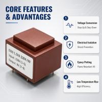 China 1.5VA 230V to 9V Vacuum Epoxy Encapsulated Power Transformer PCB Mount Isolation Transformer for sale