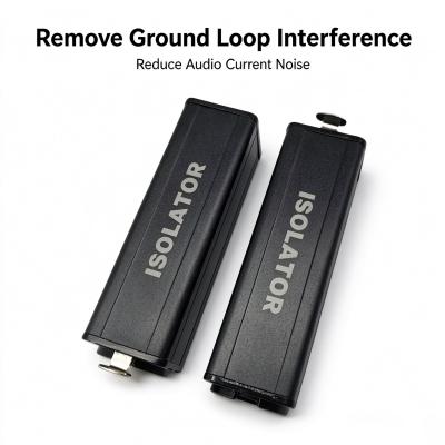 China XLR to RCA Audio Isolator Ground Loop Isolator Passive No Power Supply Aluminum Alloy Housing Hum Eliminator for sale