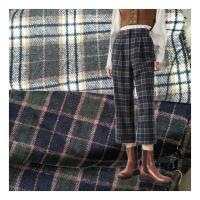 China 280 GSM 100% Polyester Crinkle Grid Woven Fabric for Dress Garment Textile Manufacturing for sale