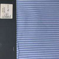 China OEM ODM Custom 35% Lyocell 65% Polyester 108GSM Blue Striped Woven Fabric for Clothing Manufacturing for sale